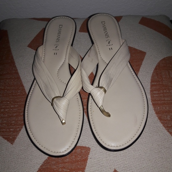 Damiani | Shoes | Damianis Made In Italy Cream Color Sandals | Poshmark